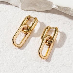 Jewelry | Geometric Double Circle Gold Earrings | Poshmark